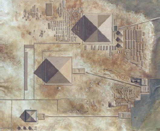 top-view-of-great-pyramids-of-giza-showing-all-surrounding-structure ...